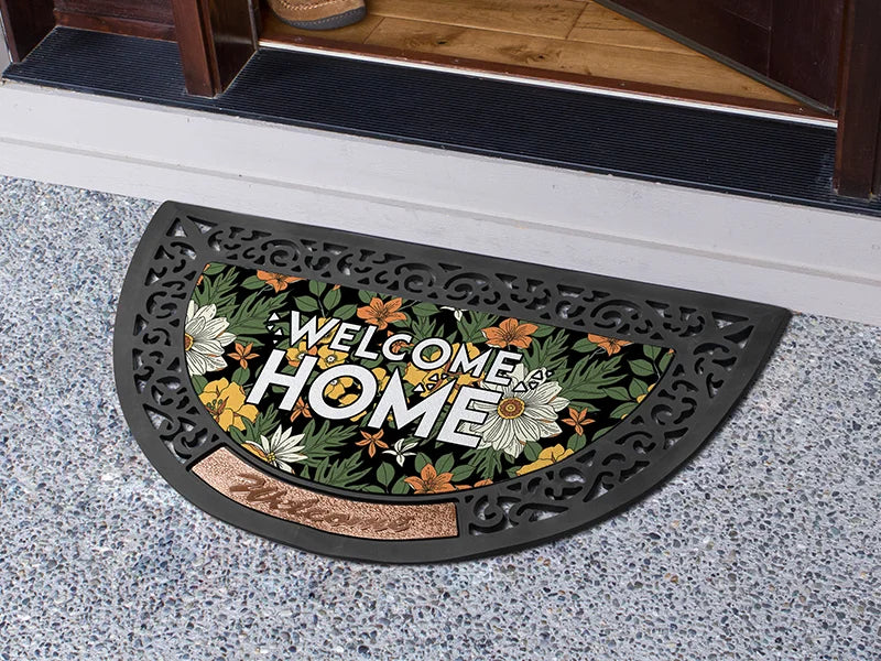 Sublimation Blanks Half Round Rubber Felt Door Mat – My Store